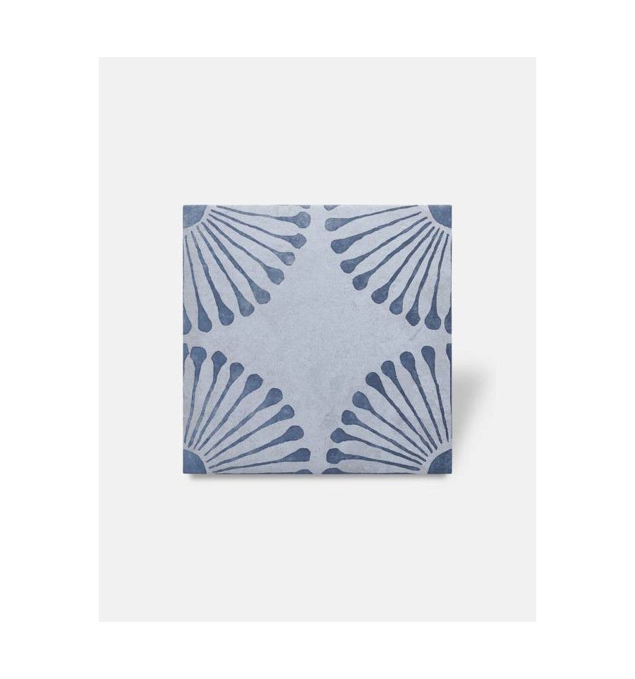 Fliese Munata Weiß Blau 20x20cm